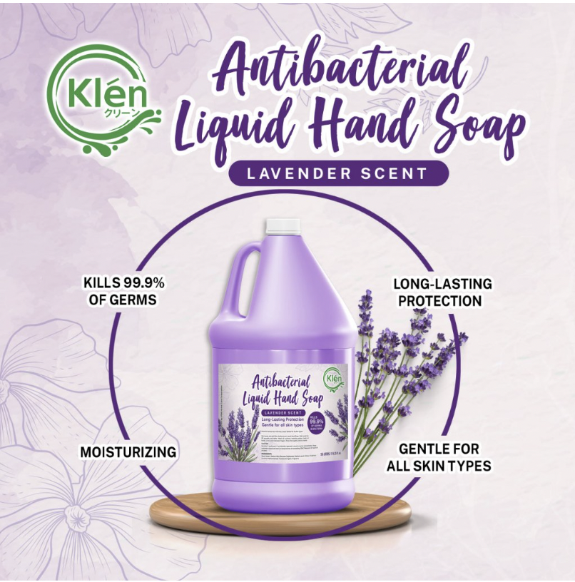 BEST PRICE Klen Antibacterial Liquid Hand Soap Lavender Scent Gallon ...