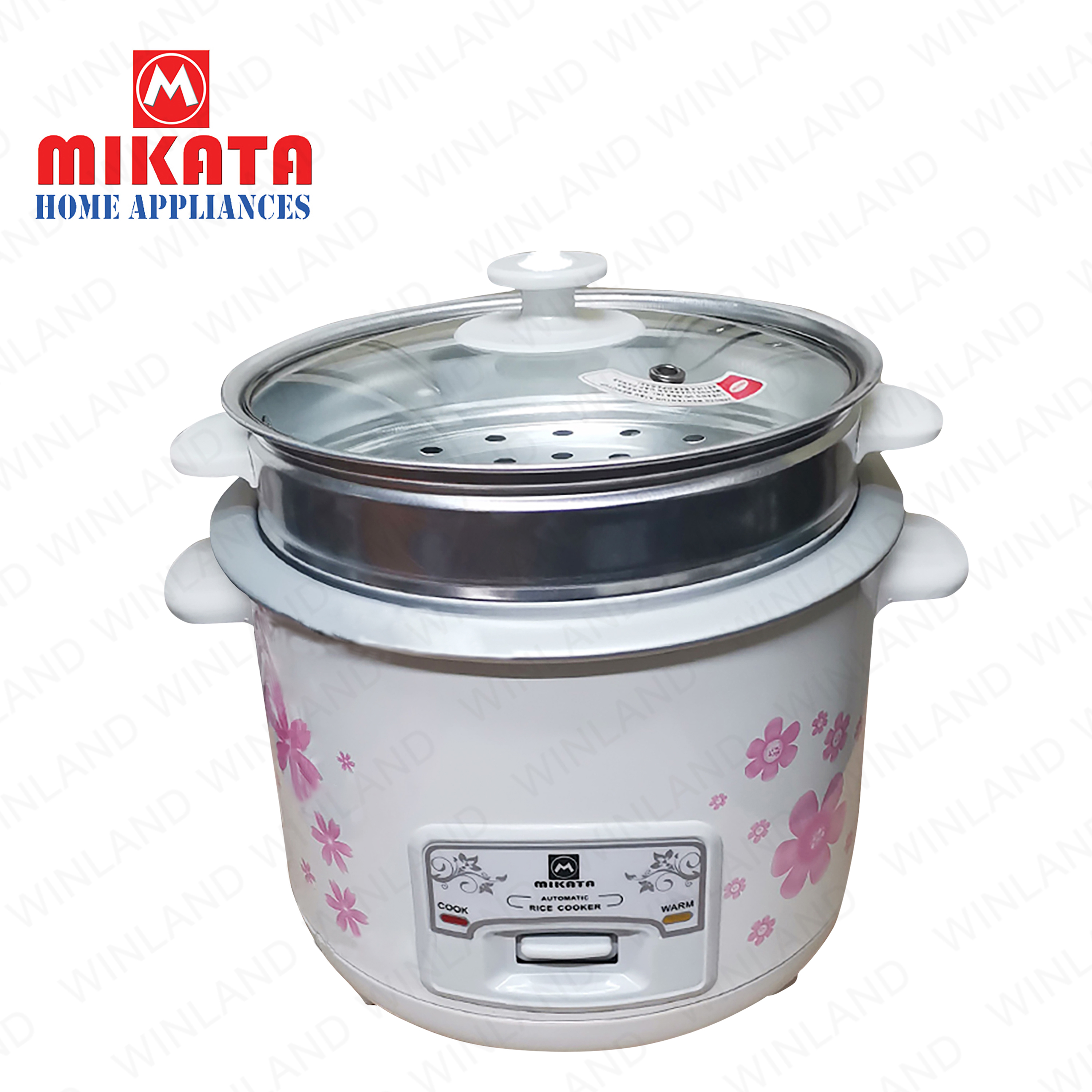 Mikata by Winland 1.8 Liter / 10 Cups Rice Cooker w/ Steamer Aluminum ...