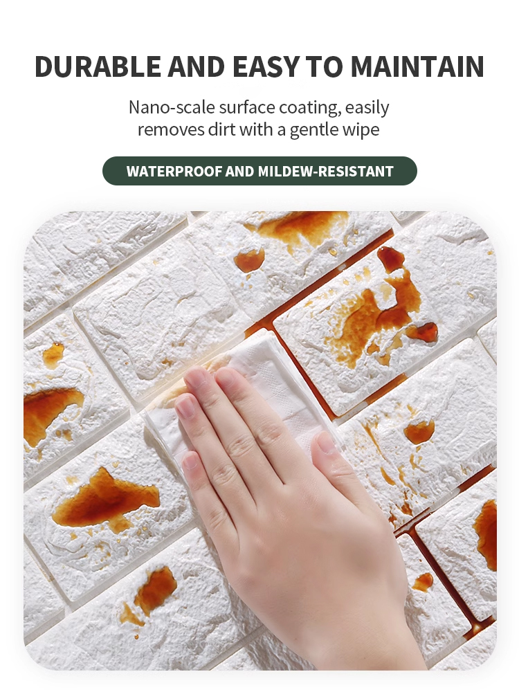 3D Self-adhesive Waterproof Moisture-proof Wallpaper for Background ...