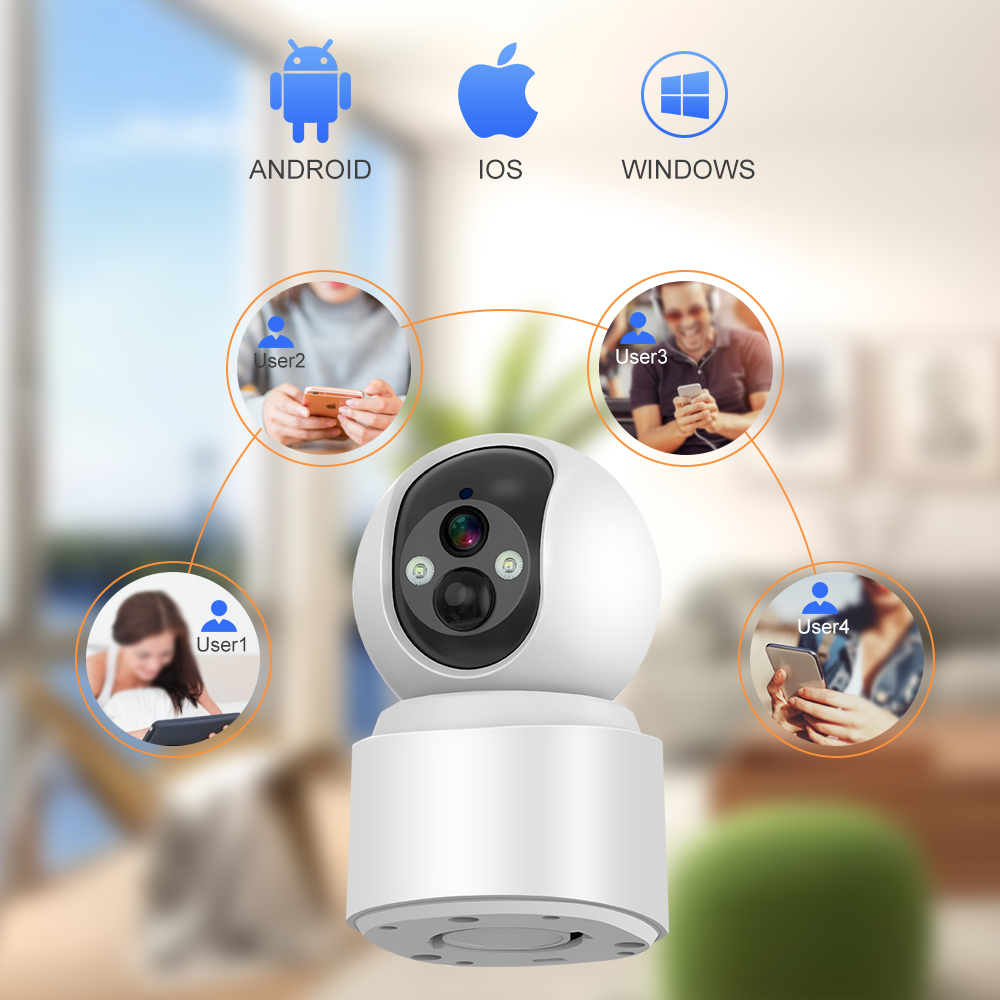 V380 VQ001 3MP Wi-Fi Security Camera with Built-in Battery Powered ...