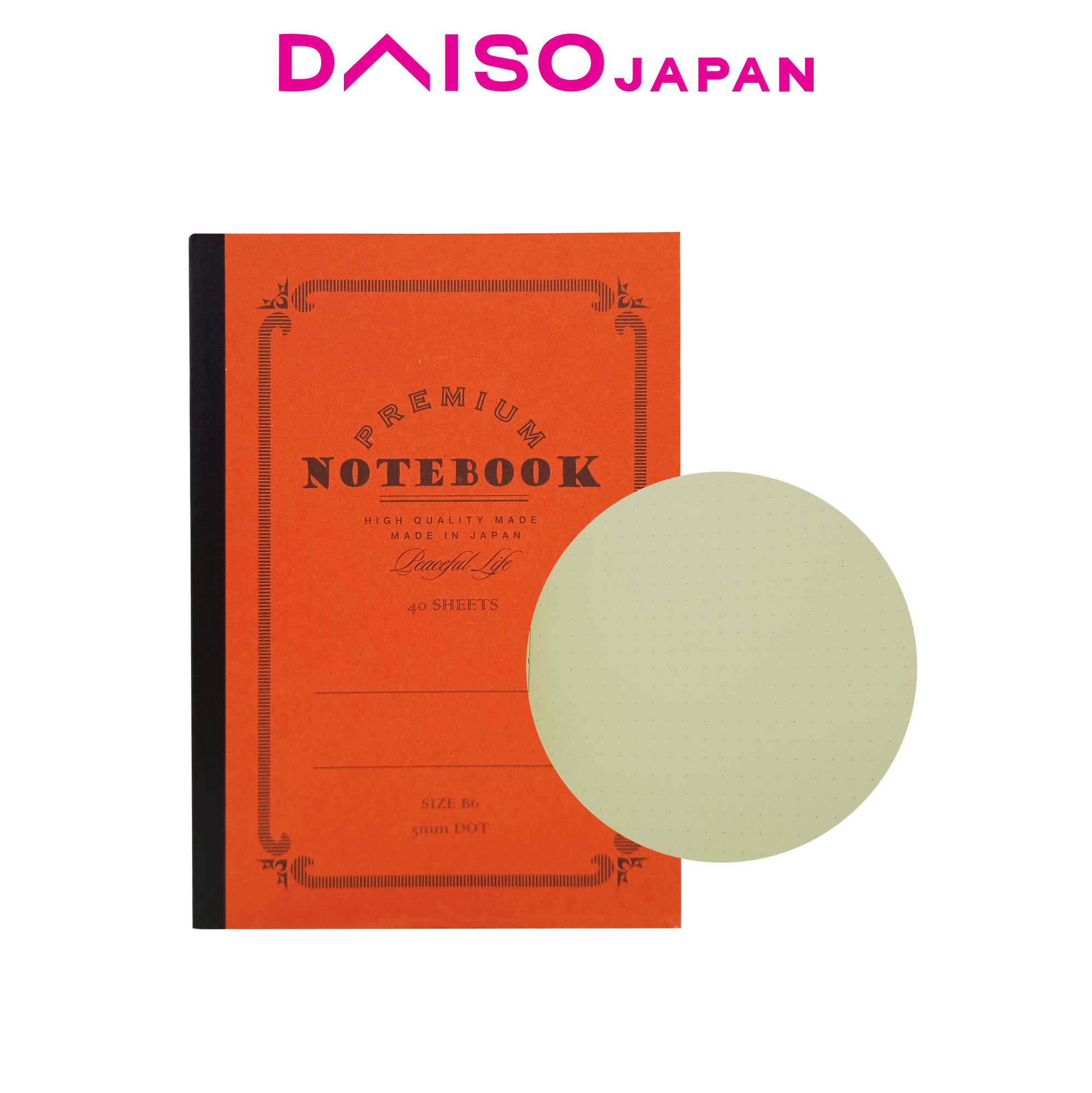 Daiso B6 Premium Notebook 5mm Dot (40 sheets) | Shopee Philippines