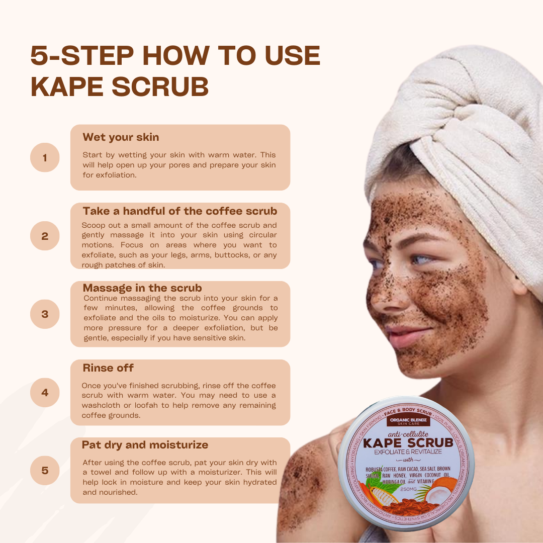 Organic Blendz Kape Scrub - Exfoliating, Revitalizing, Anti-Cellulite ...