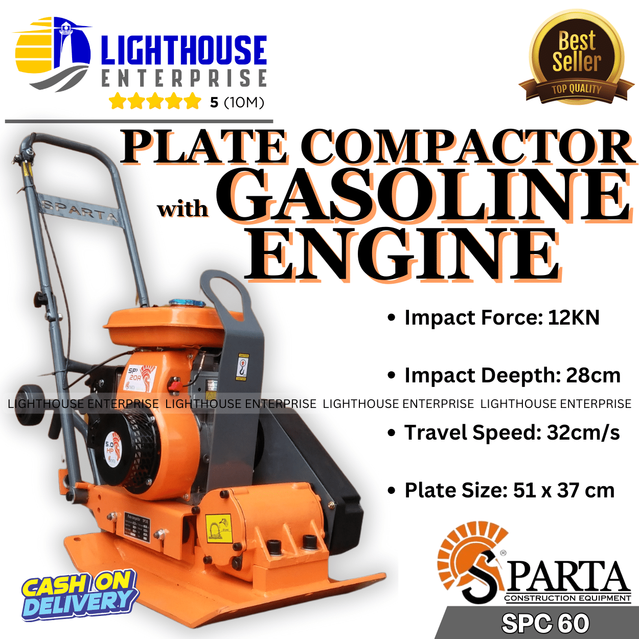 Sparta Plate Compactor with Gasoline Engine (SPC 60) LIGHTHOUSE ...