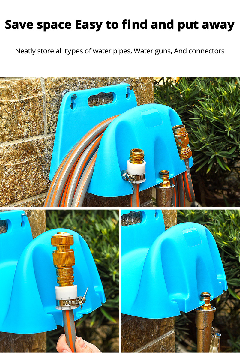 Water Pipe Rack Wall Mount PVC Hose Storage Rack Car Wash Garden ...