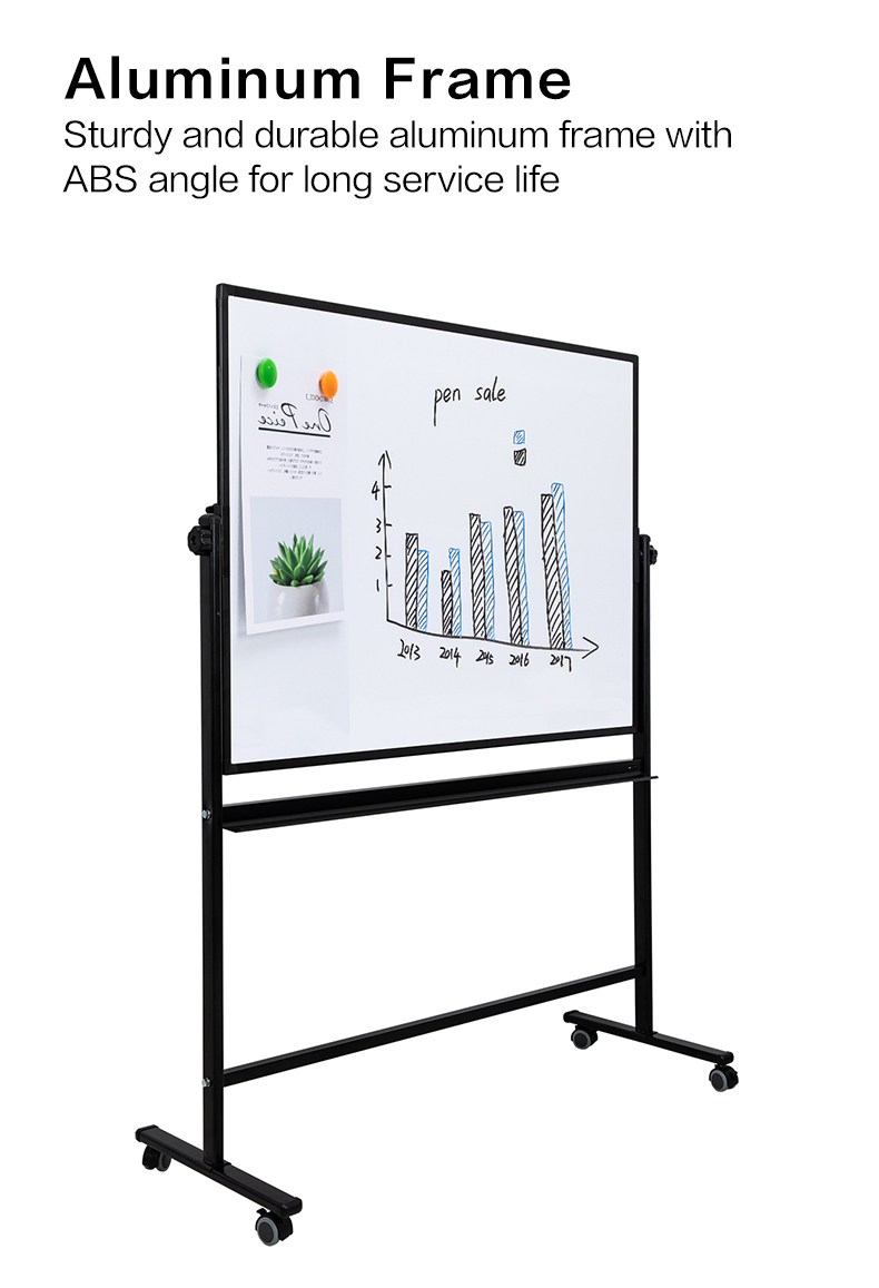 Deli 2 Side Magnetic White Board with Stand Magnetic Whiteboard Set ...