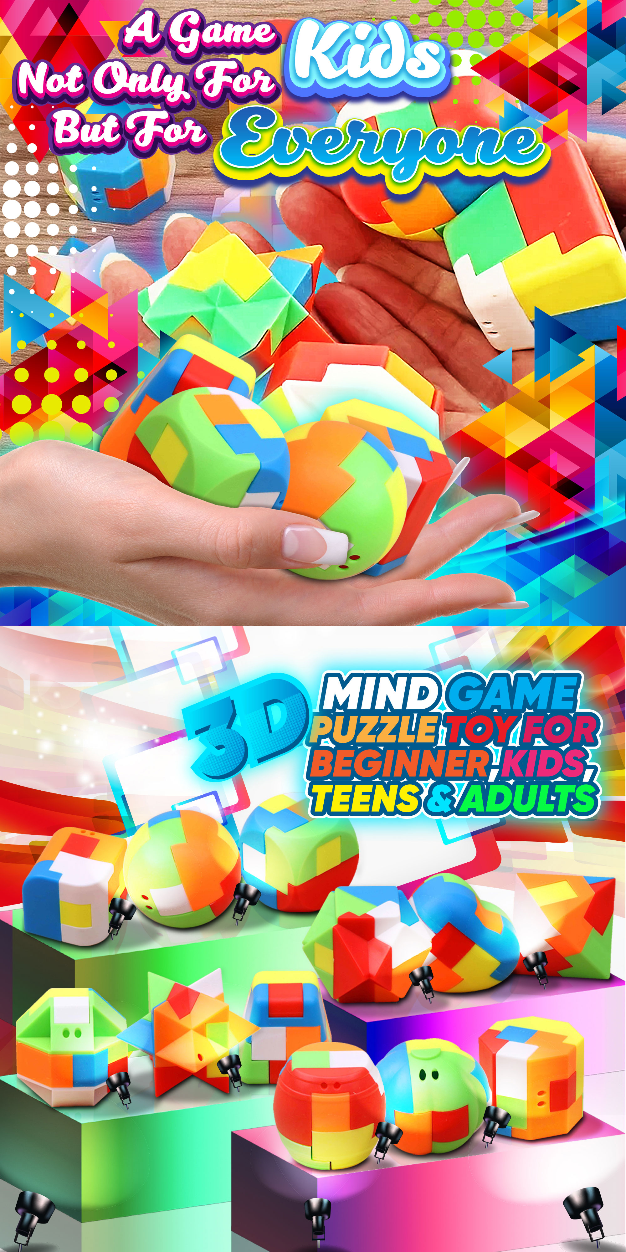 Brain Teaser Puzzles for Kids Teens and Adults Mind Game Puzzle Set ...