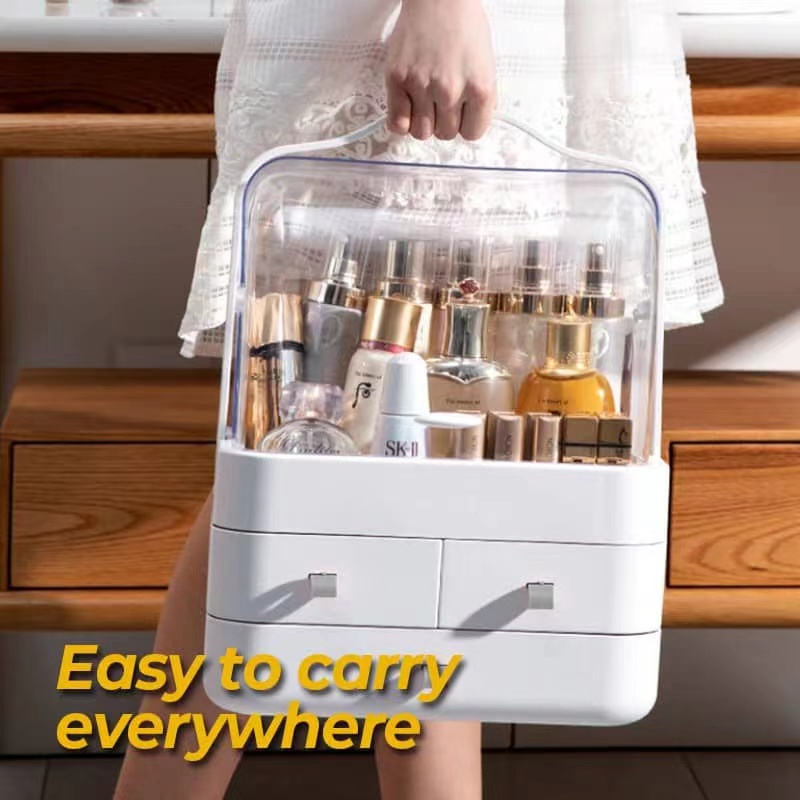 Cosmetic Beauty Storage Box 3 Layer Display Large Capacity Waterproof ...