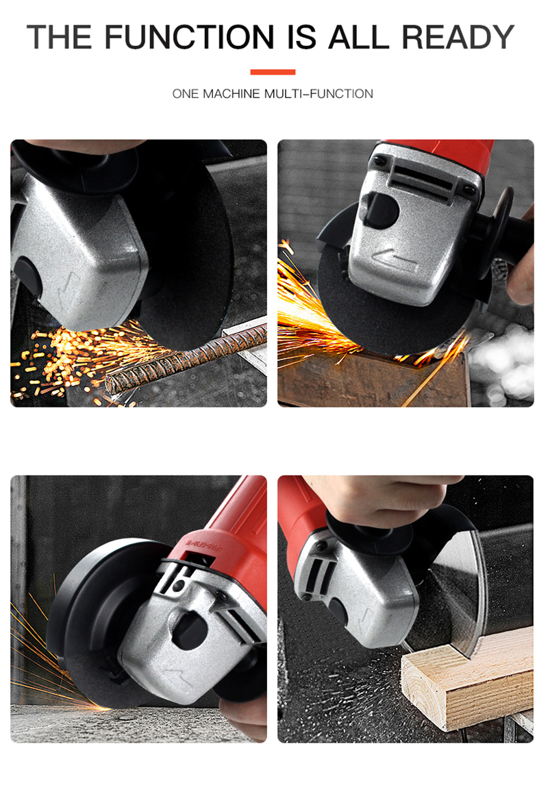 REAIM Angle Grinder 100mm (4'') RED Cutting/Polishing/Grinding/Grooving ...