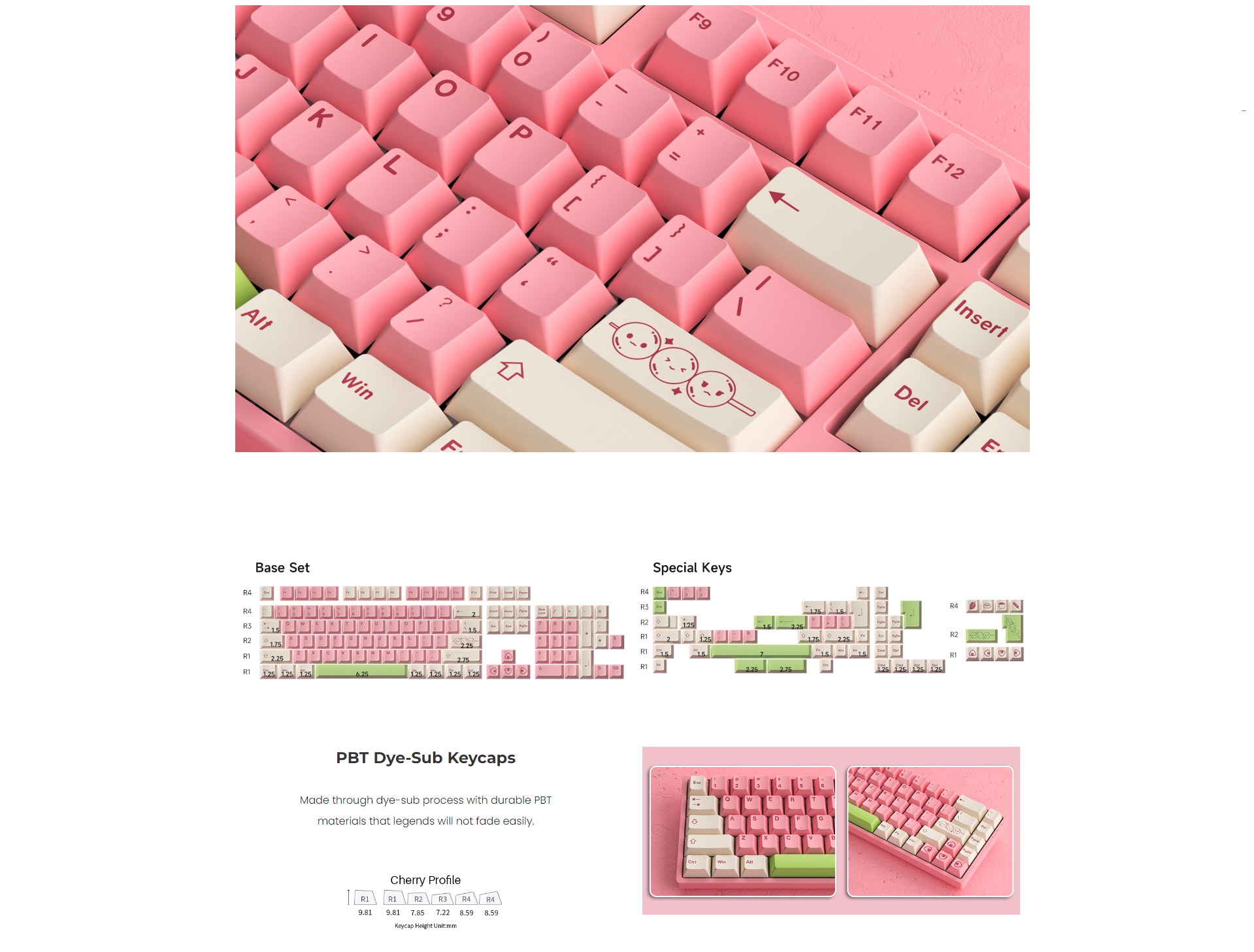 Akko Mochi & Dango Keycap Set 170-Keys | Shopee Philippines