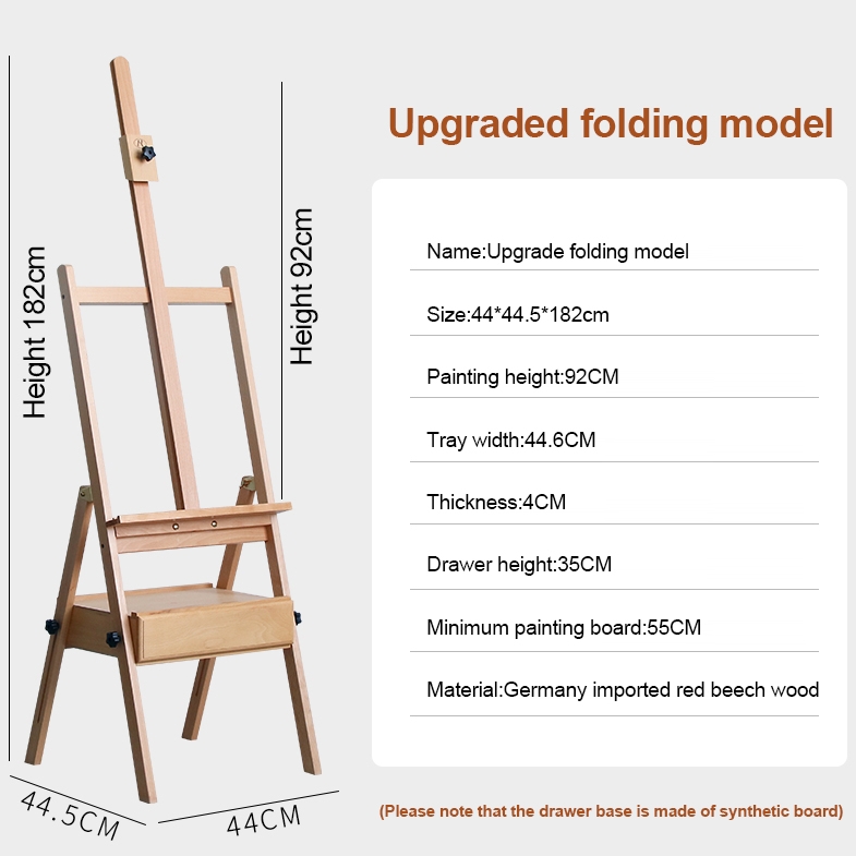 MC&HOME Foldable Easel Easel Wooden 1.8 M Painting/Display Stand Art ...