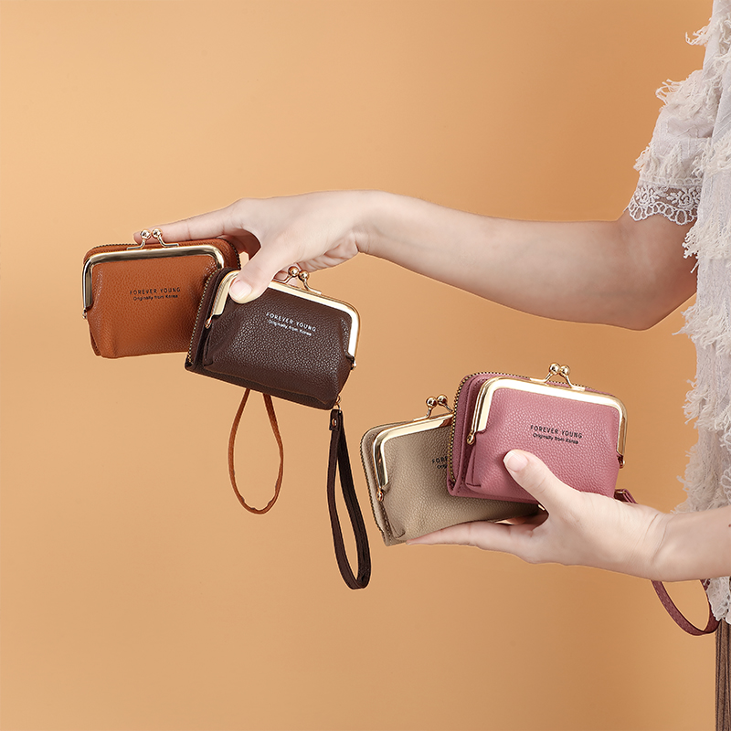 Mumu 1097 Korean Leather Cute Woman Wallet University Students Card ...