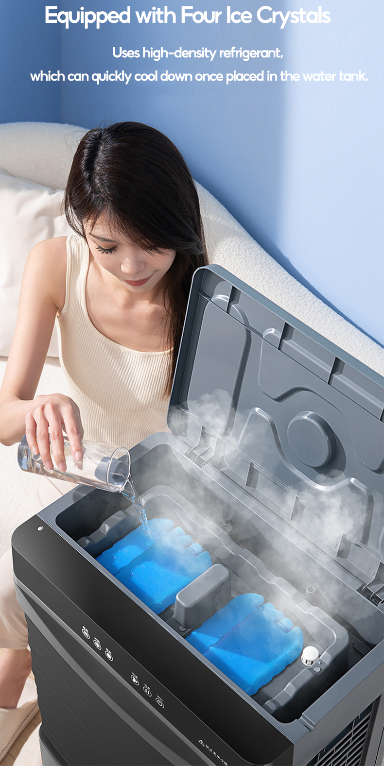 TIXX Air Cooler Fan Air Conditioner 40L/50L with HEPA Filter Aircon ...