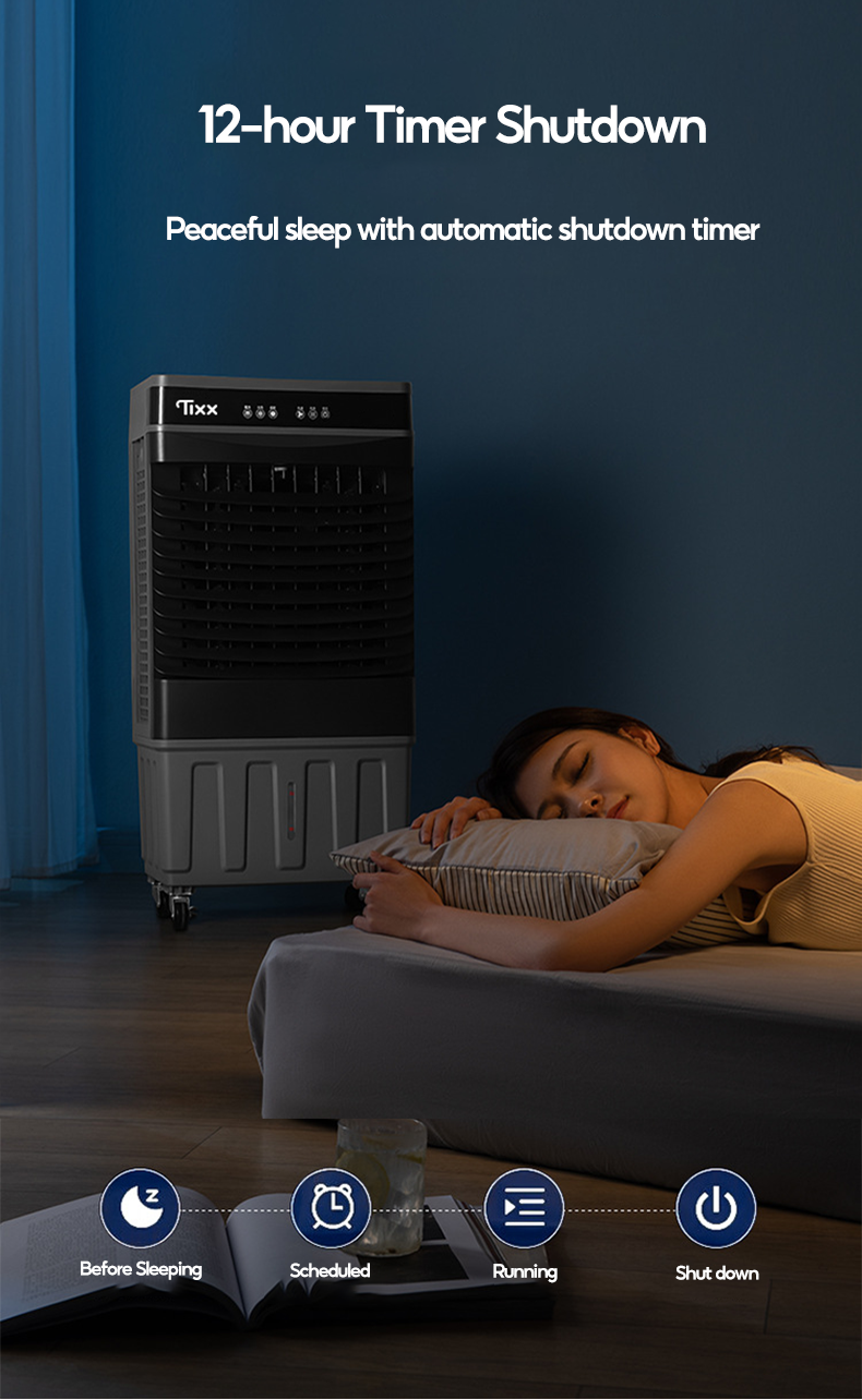 TIXX Air Cooler Fan Pro 40L/50/70/100L With HEPA Air Filter Aircon ...