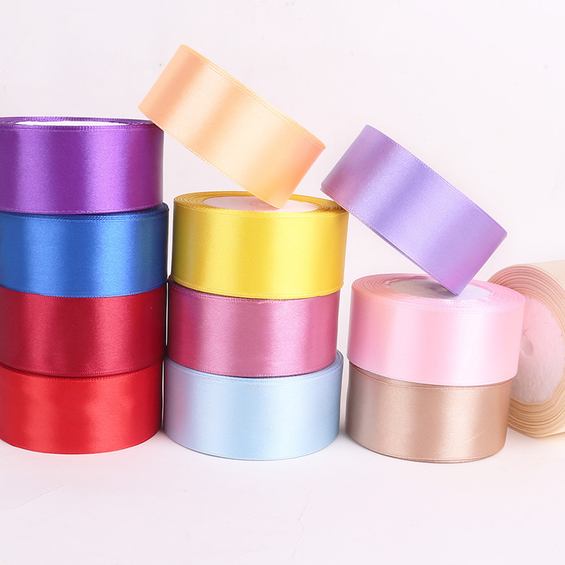 4cm (25 yards/roll) Satin Ribbon Roll Gift Packaging Ribbon Flower ...