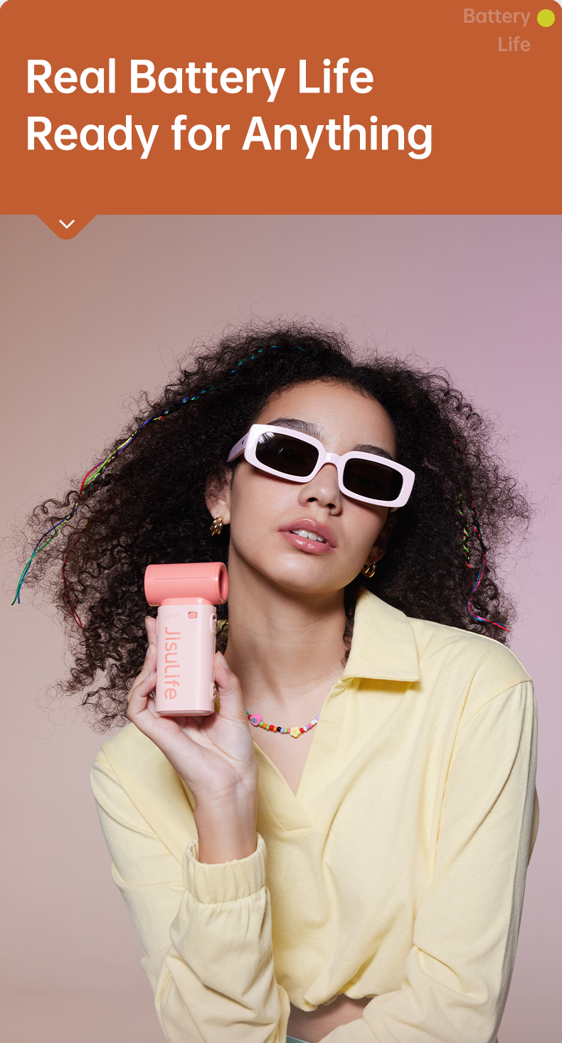 JISULIFE Life 9 Portable Fan Rechargeable Mini Fan | Shopee Philippines