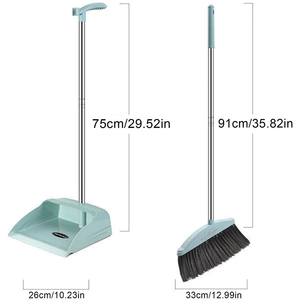Romax NEW Long Handle Broom and Dust Pan Set Household broom Cleaning ...