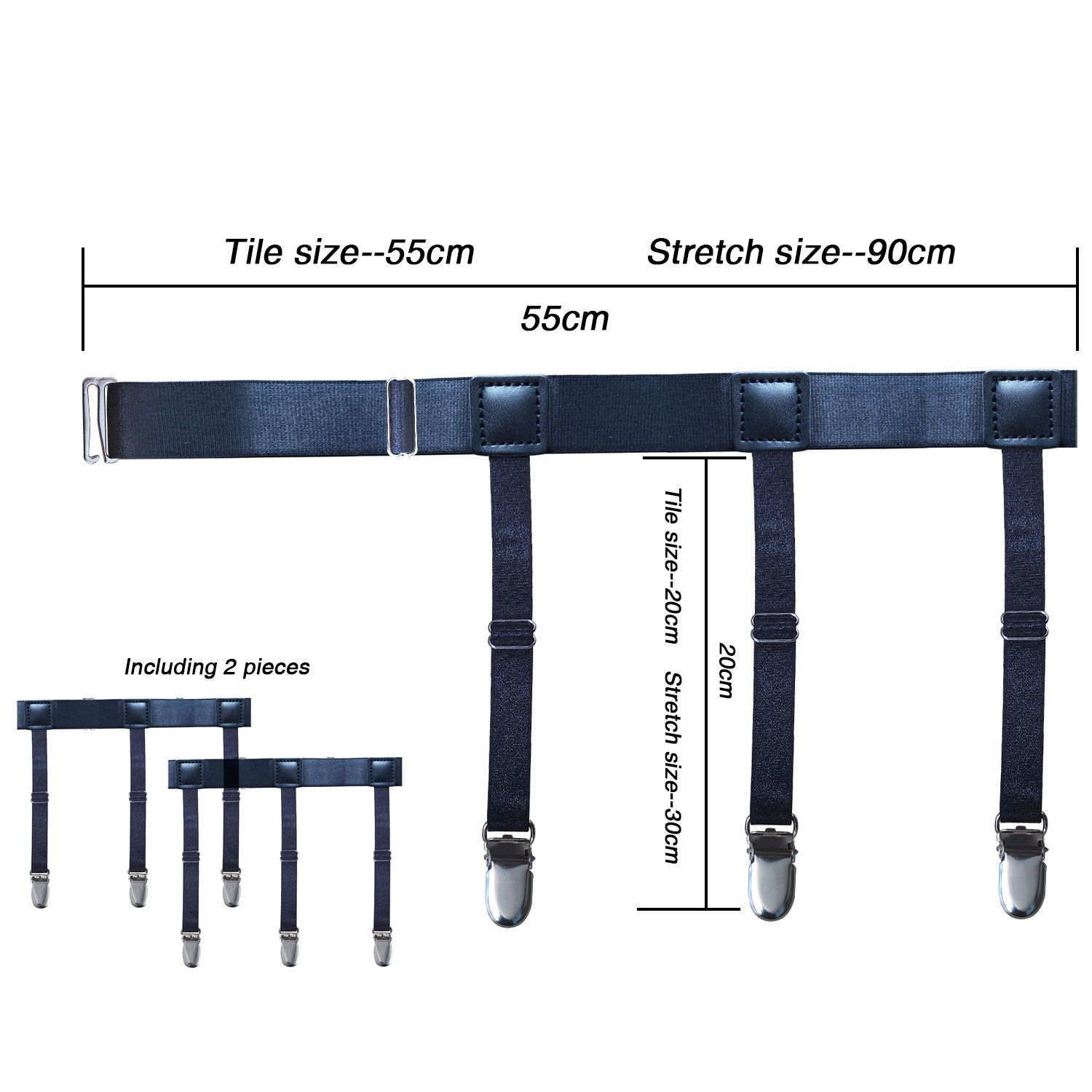 Shirt Stays for Men Shirttail Holder Dress Shirt Non-slip Garters Keep ...