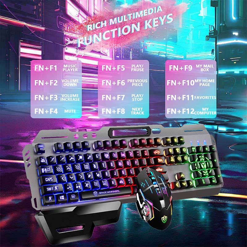 GK70 RGB Gaming Keyboard And Mouse Set With 104 Keys Backlight Wired ...