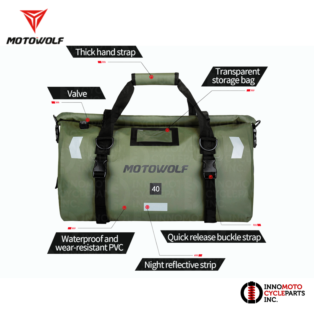 Motowolf Duffle Bag Waterproof 40L / 66L MDL0717 | Shopee Philippines