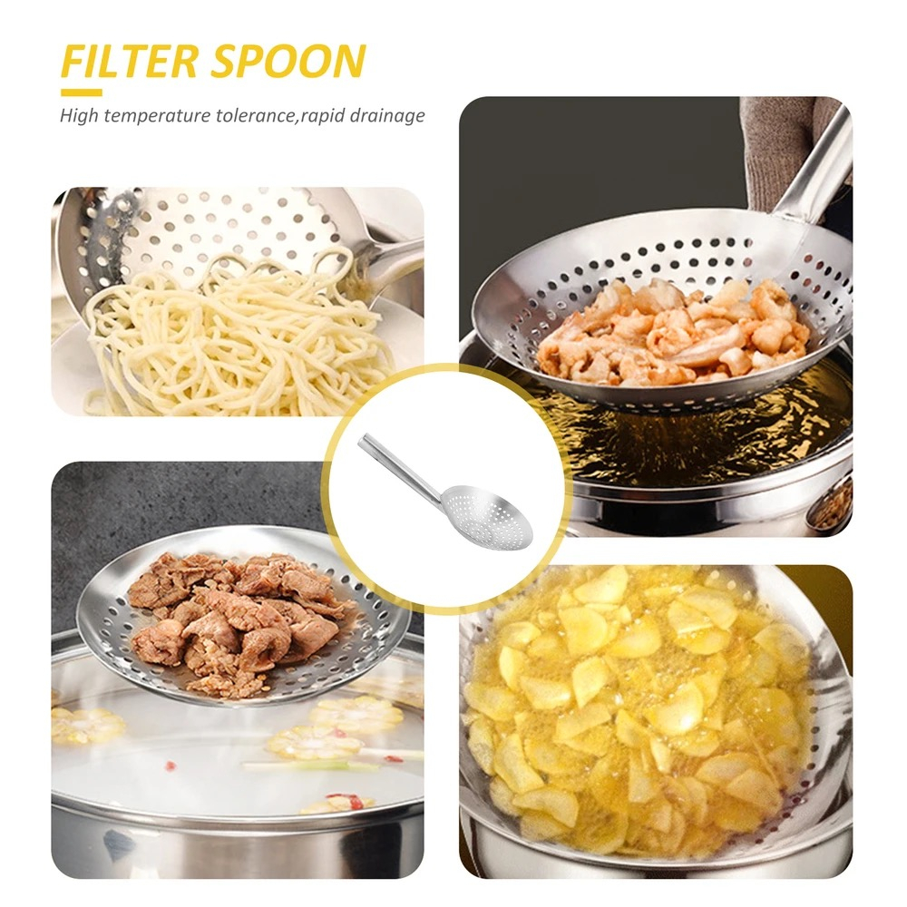 Oil colander Stainless steel thickened Kitchen tools strainer stainless ...