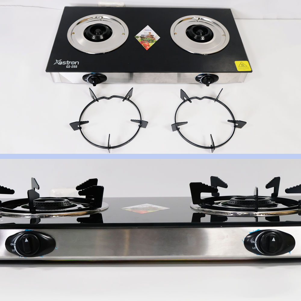 Astron GS-255 Double Burner Stove with Tempered Glass Top | Heavy Duty ...