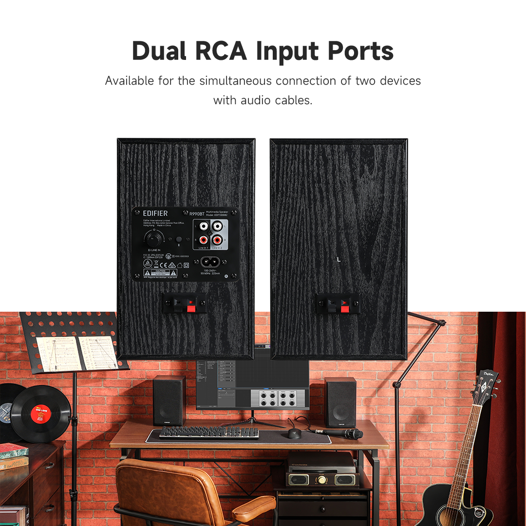 Edifier R990BT 2.0 Active Multimedia Speaker 24W total output power ...