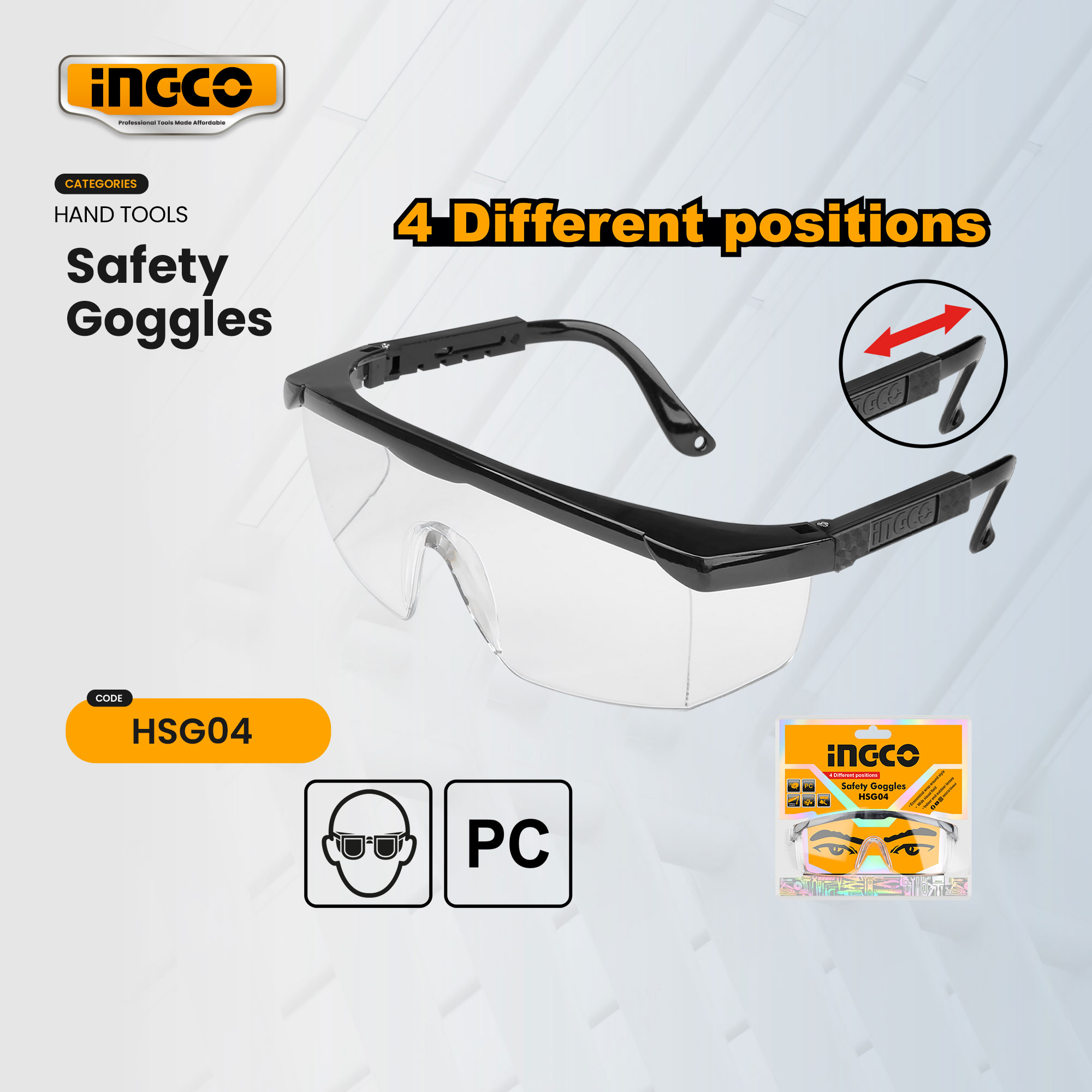 Ingco Safety Goggles Eye Protection Shield HSG04 IHT | Shopee Philippines