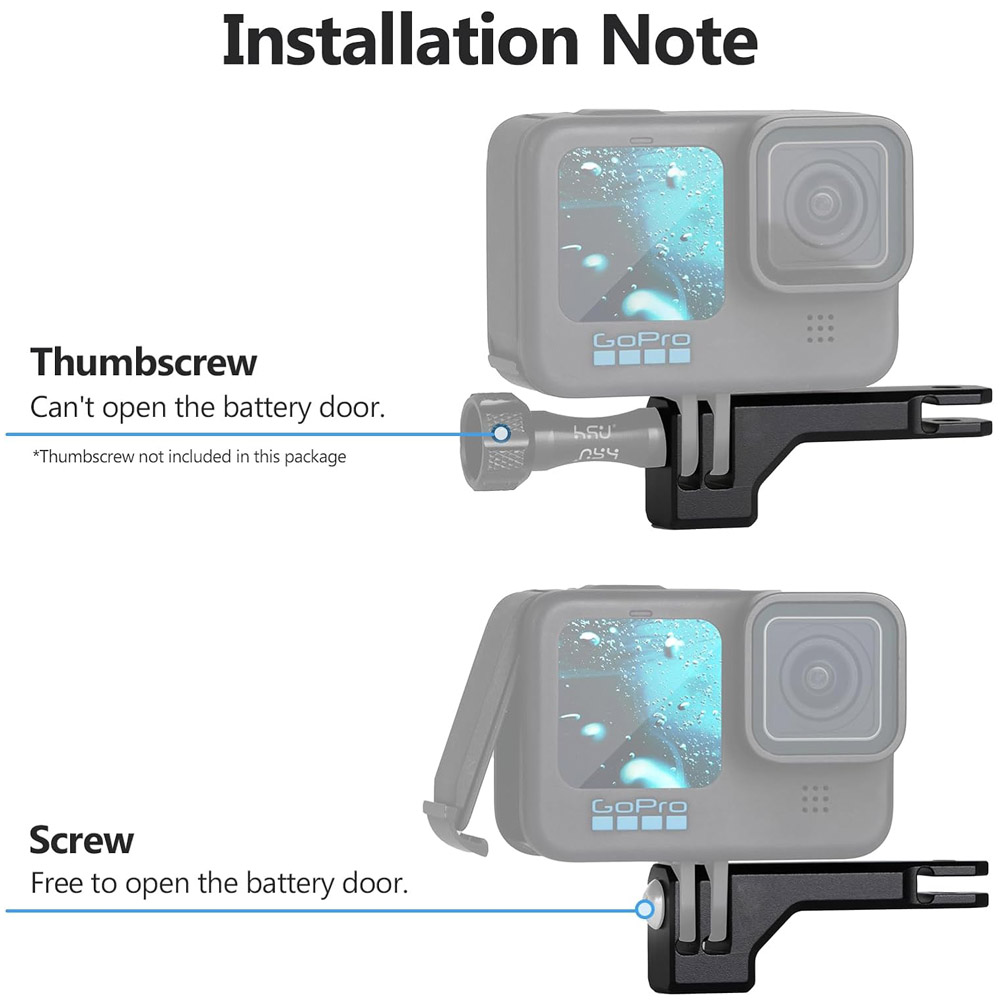 TELESIN Vertical Aluminum Extension Elbow Mount for Action Cameras ...