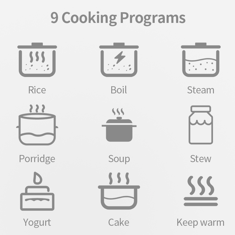 Simplus Electric Rice Cooker Non Stick With 24h Cooking Set 2L/3L Low ...