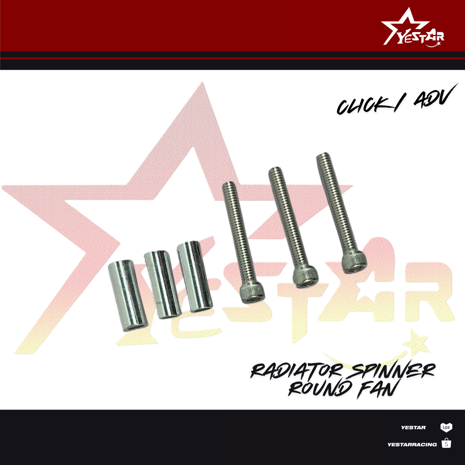 Yestar Full CNC Radiator Cover For CLICK 150 and ADV 150 Round Spinner ...