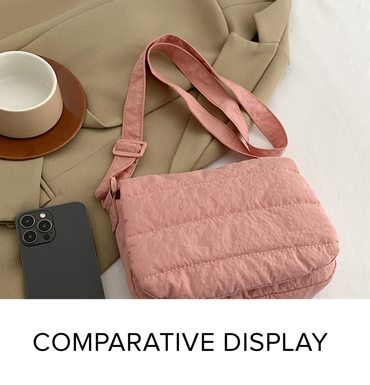 Baellerry Nylon Fabric Small Square Bag Design With Cotton Clip Wide ...