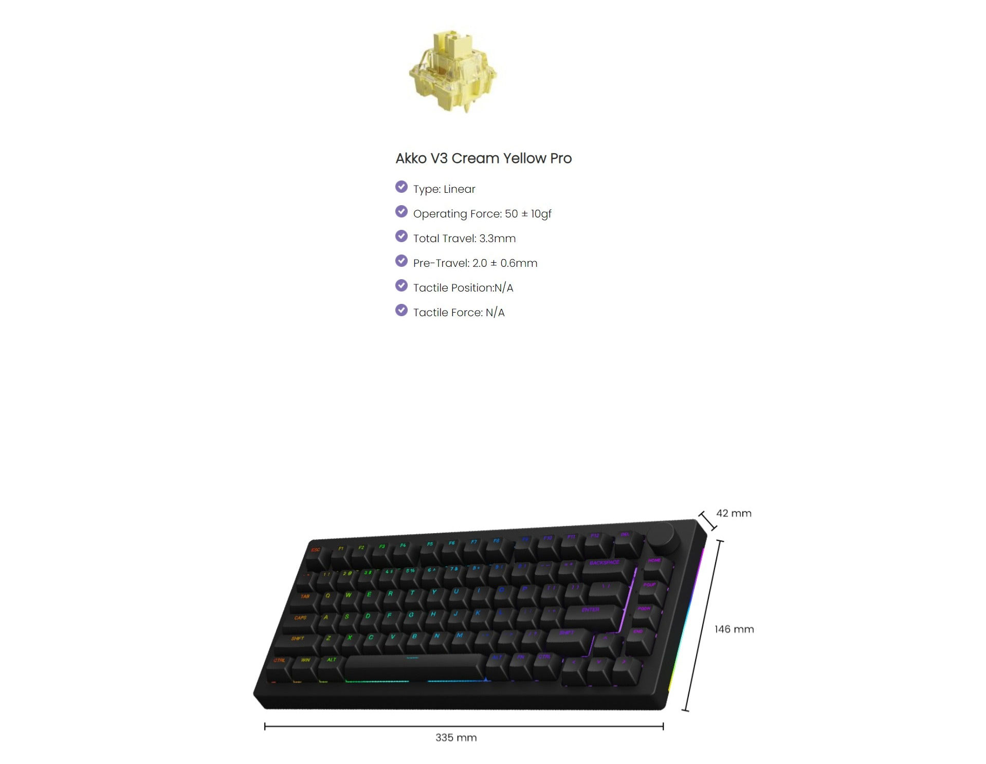 Akko Black 5075B Plus Shine-Through Multi-Mode RGB Hot-Swappable ...