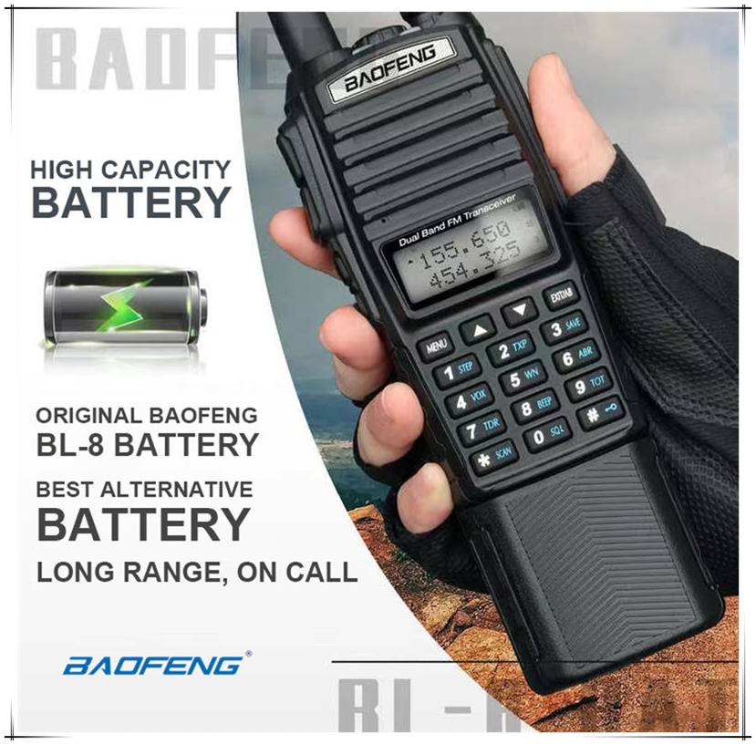 【Type-C】Baofeng BL-8 Li-ion Extended Battery 3800 mAh For UV-82 Two Way ...