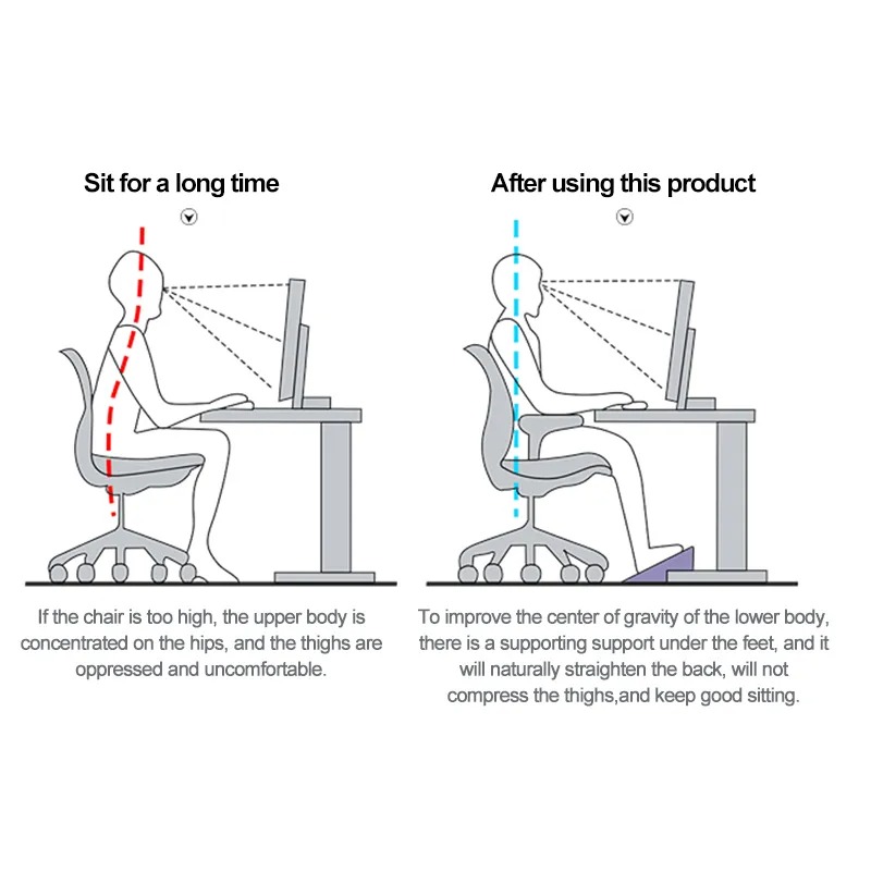 Adjustable Angle Footrest For Office Foot Rest Stool Shake Footrest ...