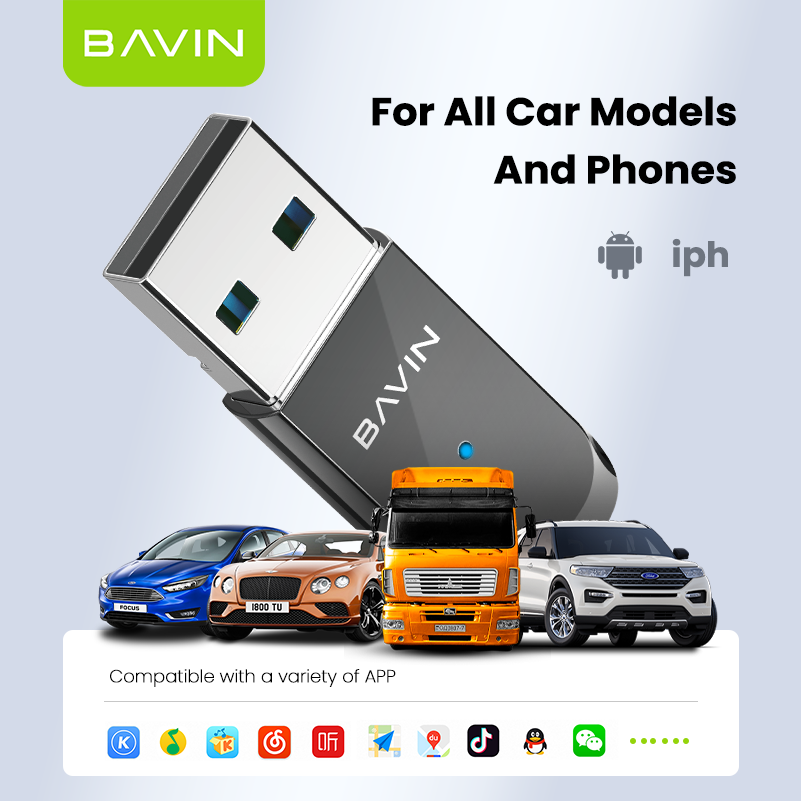 BAVIN 09 Bluetooth Receiver 5.3v Dongle Adapter 20m For Audio Devices ...