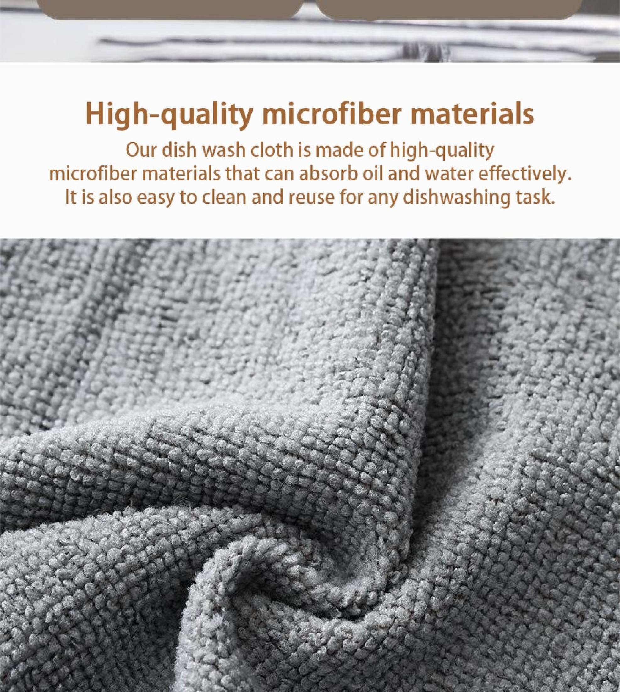20pcs/box Removable Dishcloth Reusable Absorbent Microfiber Kitchen ...
