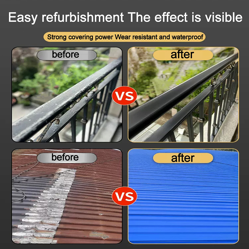 (No Need For Rust Removal)2 in 1 Anti Rust Paint For Metal Rust Remover ...