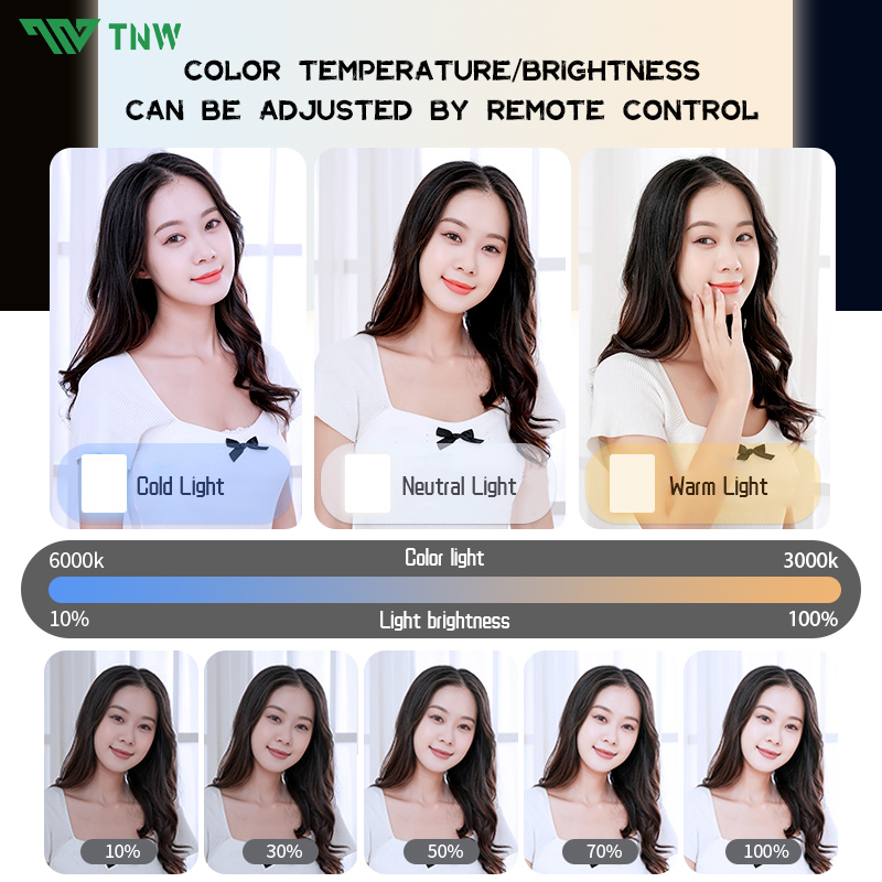 TNW 24Inch LED Video Panel Light Studio Light with Tripod Photography ...