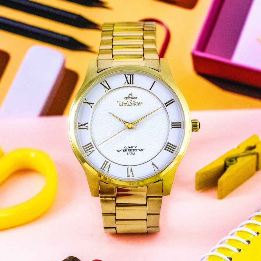 UniSilver TIME Mens Gold Analog Stainless watch KW3338-1204 | Shopee ...