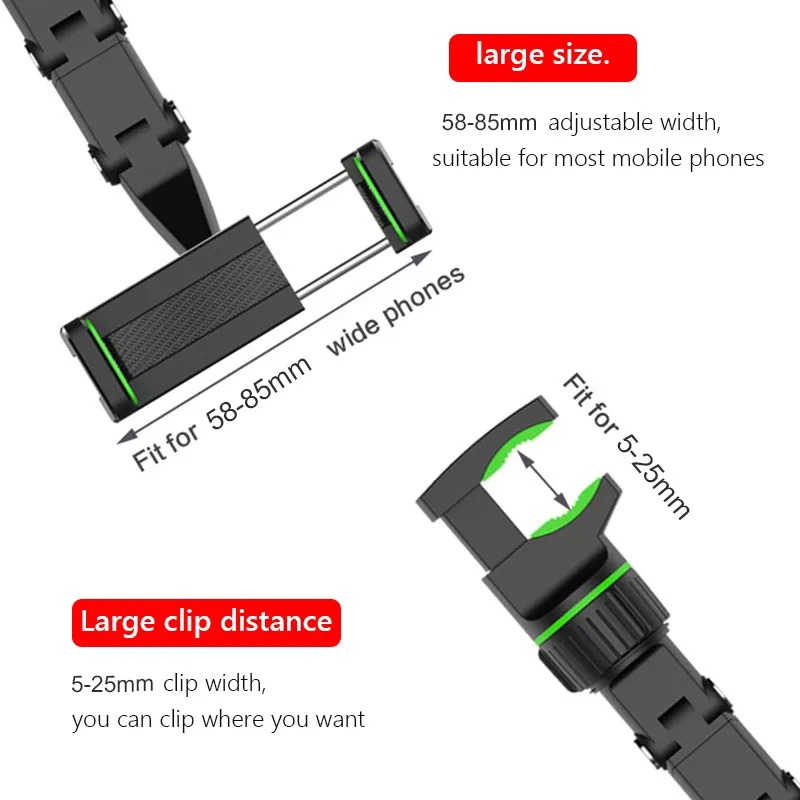 360 Degree Rotatable Retractable Phone Stand The Dashboard Rearview ...