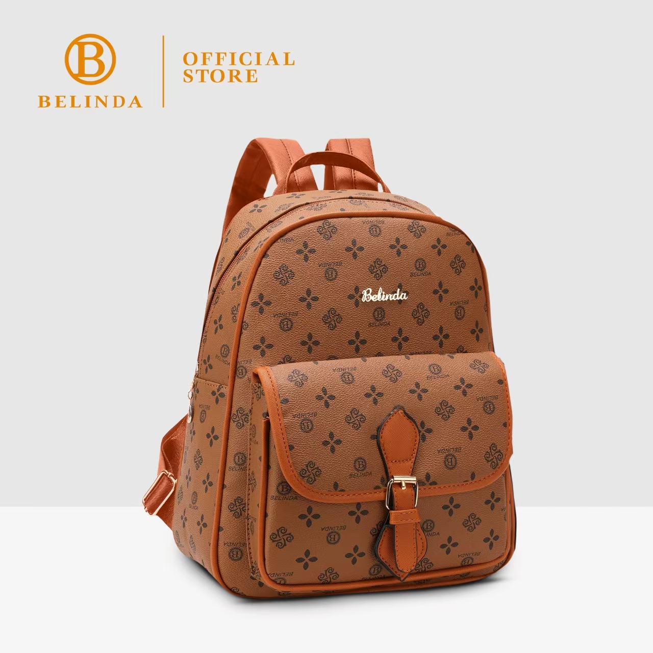 BELINDA School Bag For Women PU Leather Versatile Trendy ...