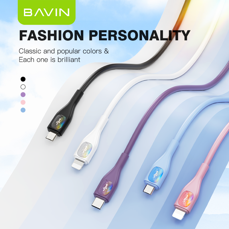 BAVIN CB285 60W Fast Charging Cable Candy Series 1.2m Soft Strong ...