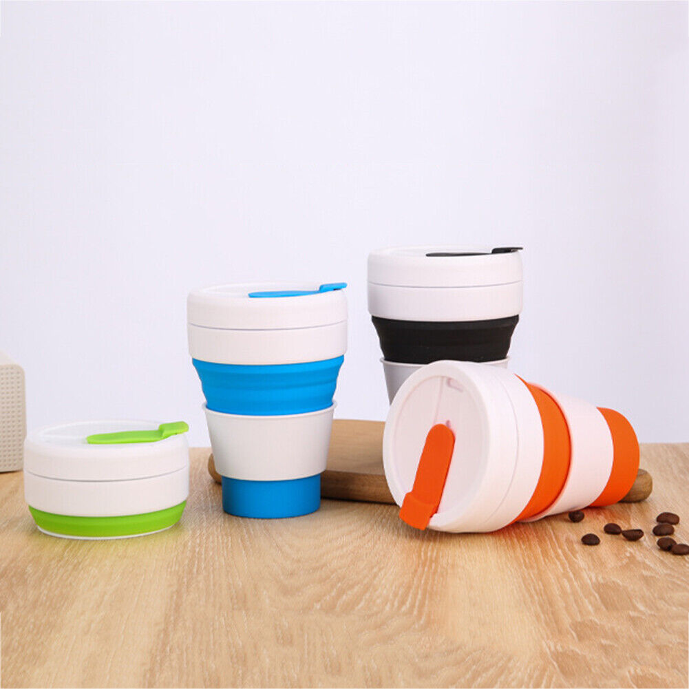 420ml Silicone Collapsible Coffee Cup Portable Teacup Water Cups Mug ...