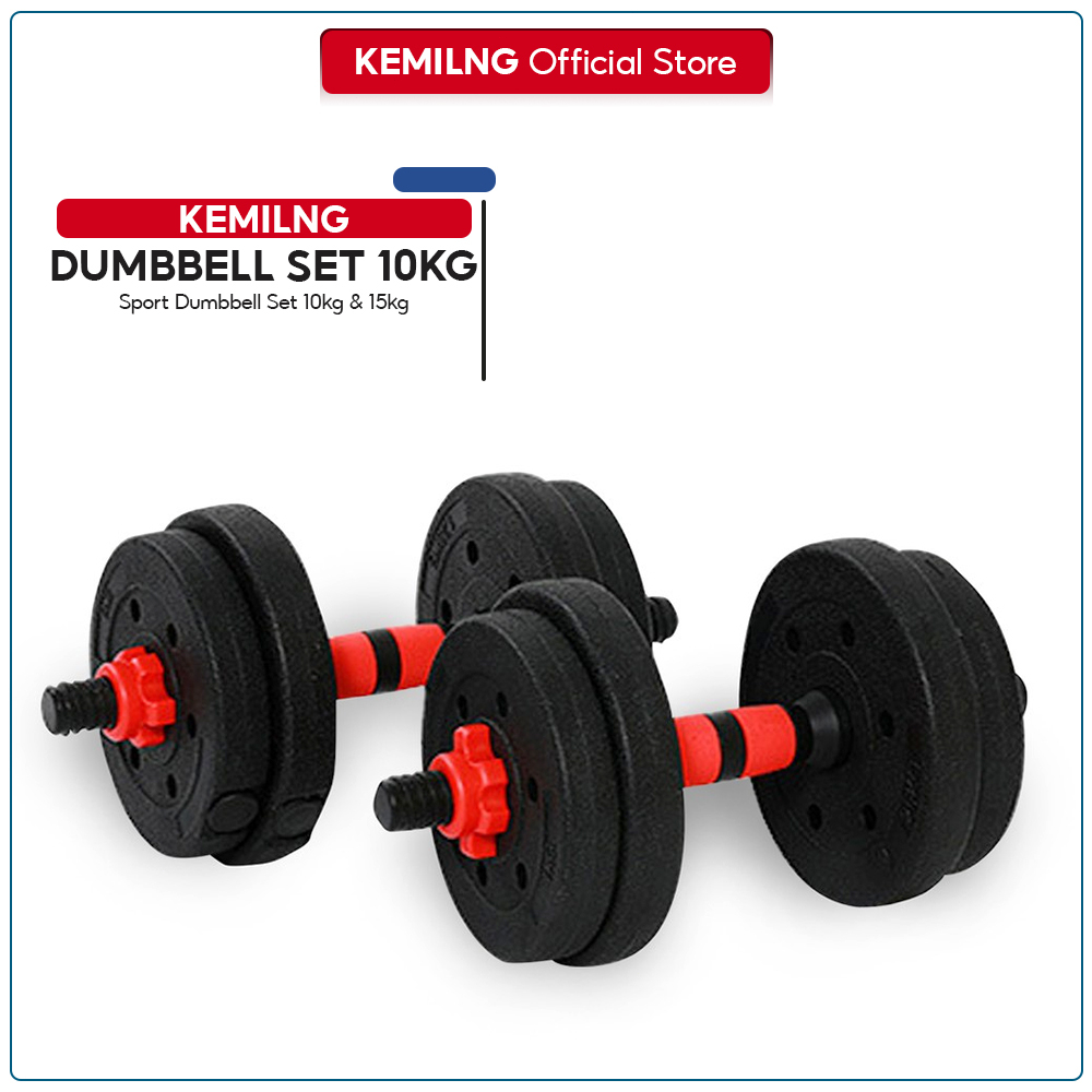 Kemilng Dumbbell For Men/Women 20/30/40kg & Pressure Grip Bar Fitness ...