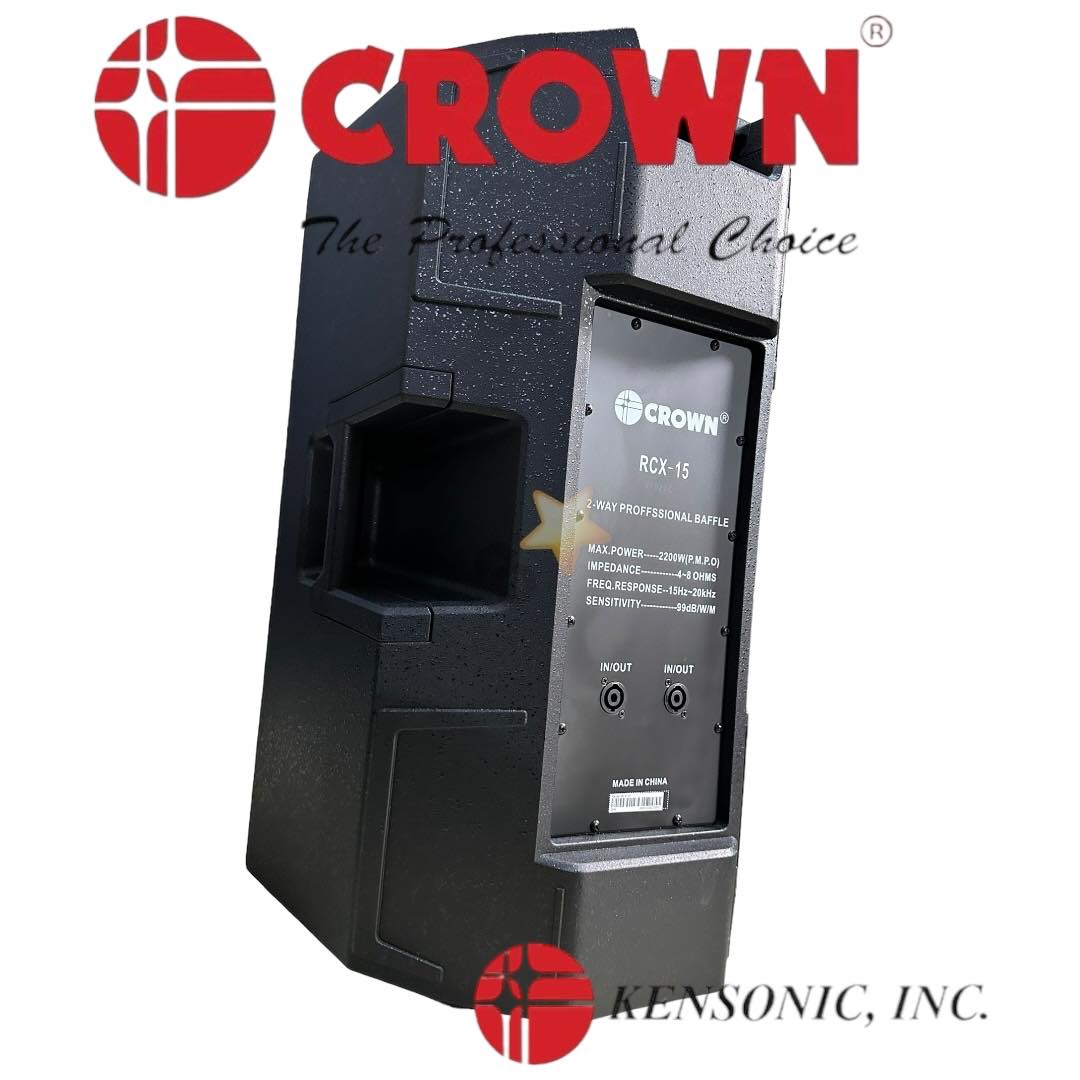 Original Crown 1pc RCX-15 15 Inch Professional Baffle 2200 Watts PMPO ...