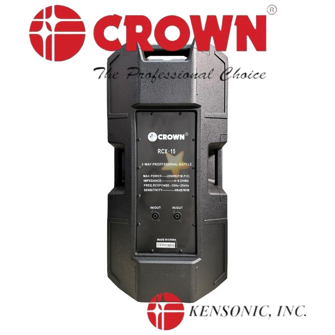 Original Crown 1pc RCX-15 15 Inch Professional Baffle 2200 Watts PMPO ...