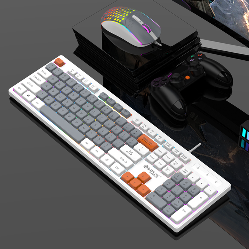 Inplay STX380 RGB Keyboard and Mouse Set With Rainbow RGB Light Combo ...