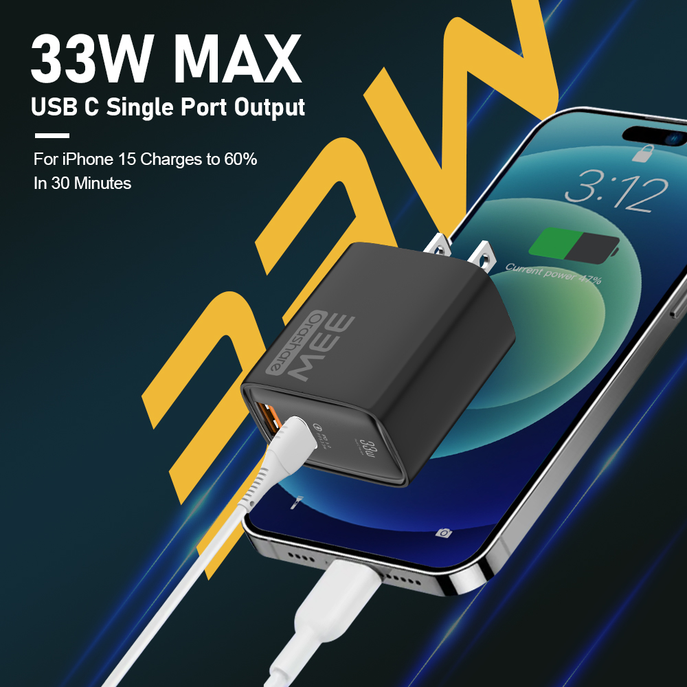 Orashare C33 Type C Fast Charger 33W Max Fast Charge Type-C & USB A ...