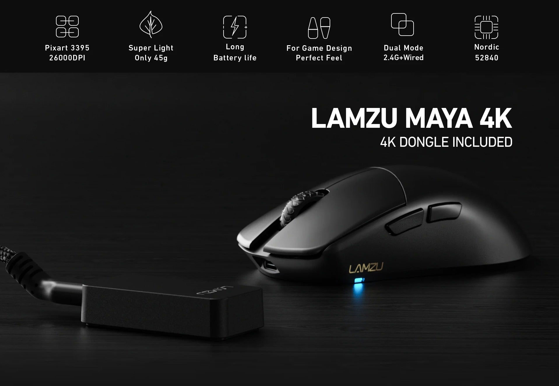 Lamzu Maya 4K Superlight Wireless Gaming Mouse | Shopee Philippines