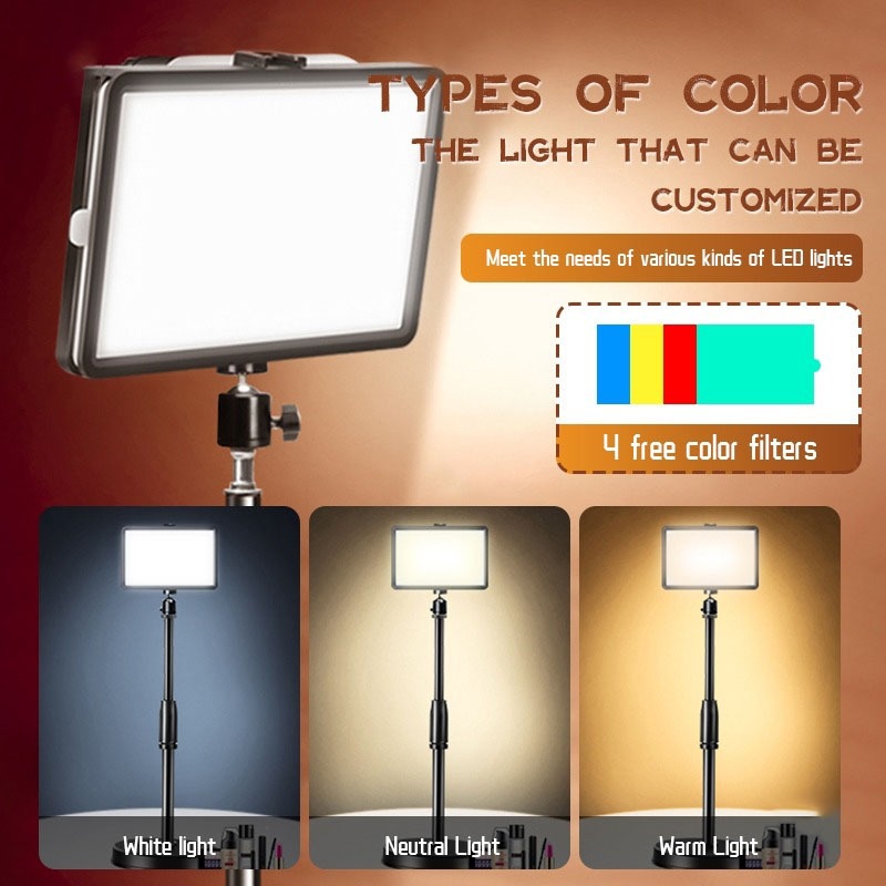 Photography Fill Light Live Broadcast Tripod 4-color Light With Phone ...